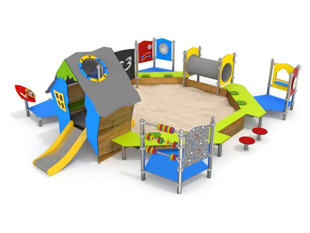 Lekesentral med sandkasse, Mini, Art. B7043 - Hjem - Norsk Lek og Park