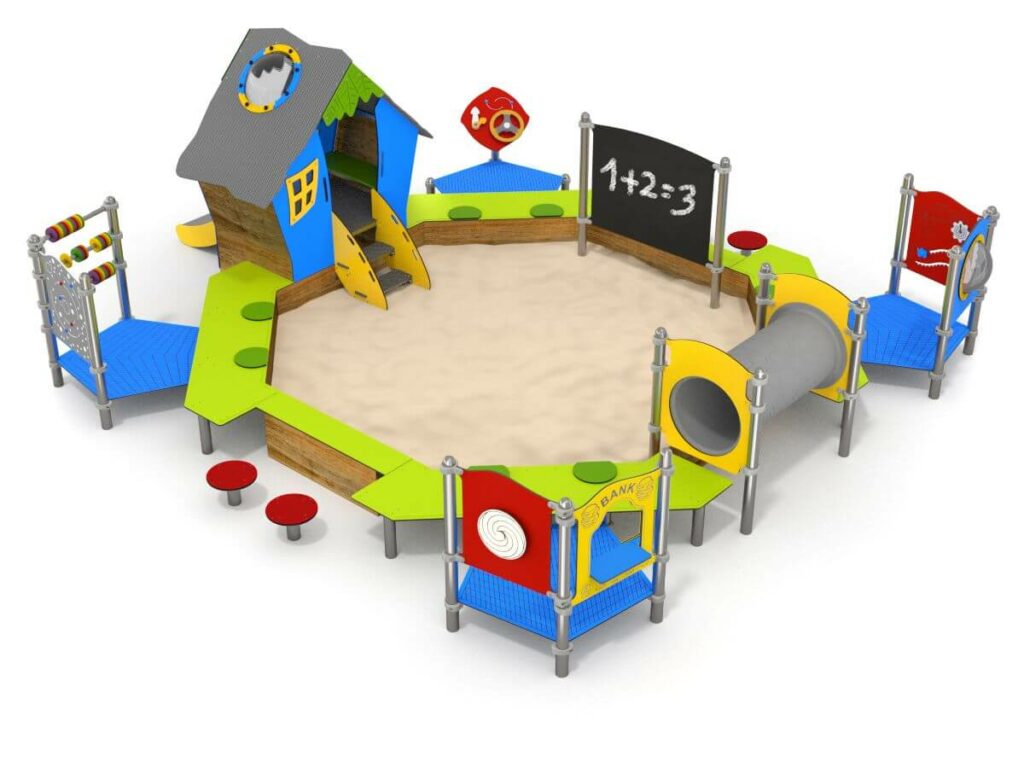 Lekesentral med sandkasse, Mini, Art. B7043 - Hjem - Norsk Lek og Park