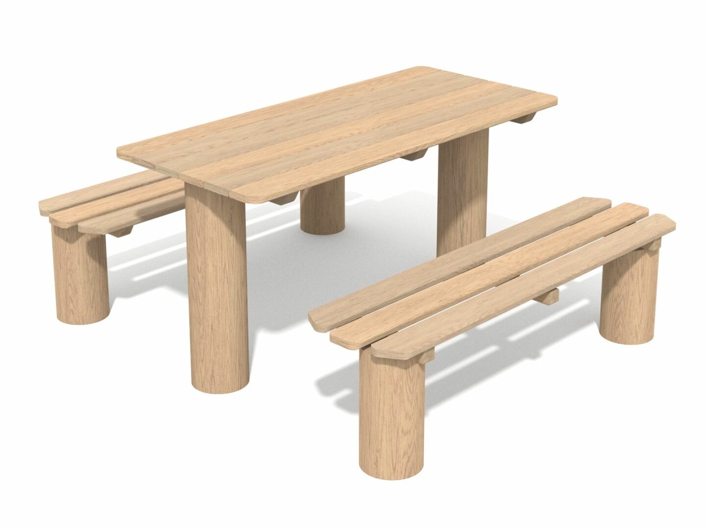Sett med benker og bord i Robinia Art: R8303 - Hjem - Norsk Lek og Park